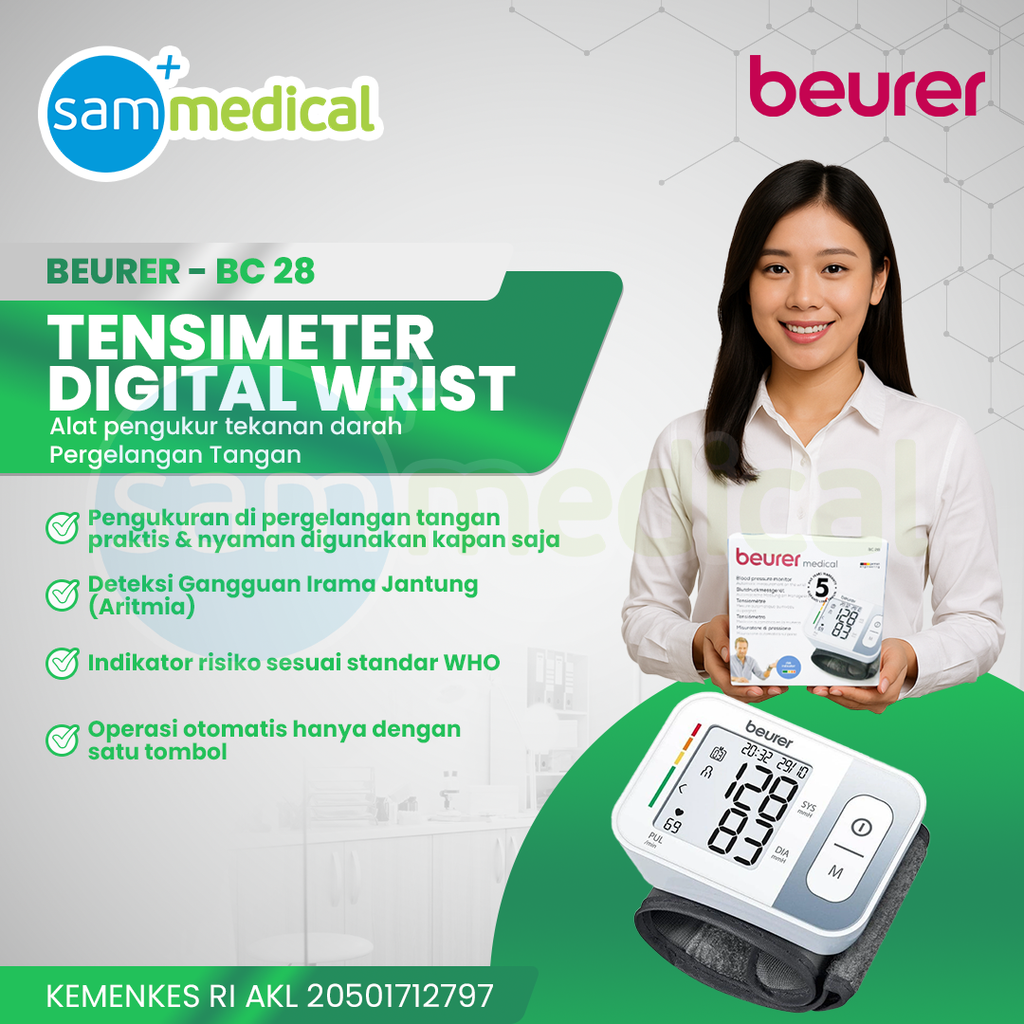 Beurer Tensimeter Digital Wrist BC-28 | sam medical